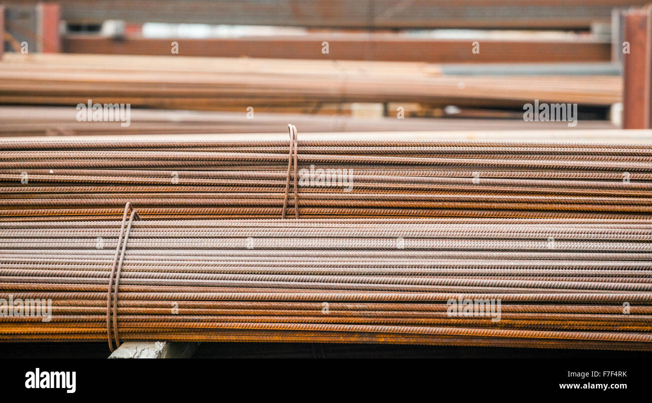 Stack of rods or bars Stock Photo - Alamy