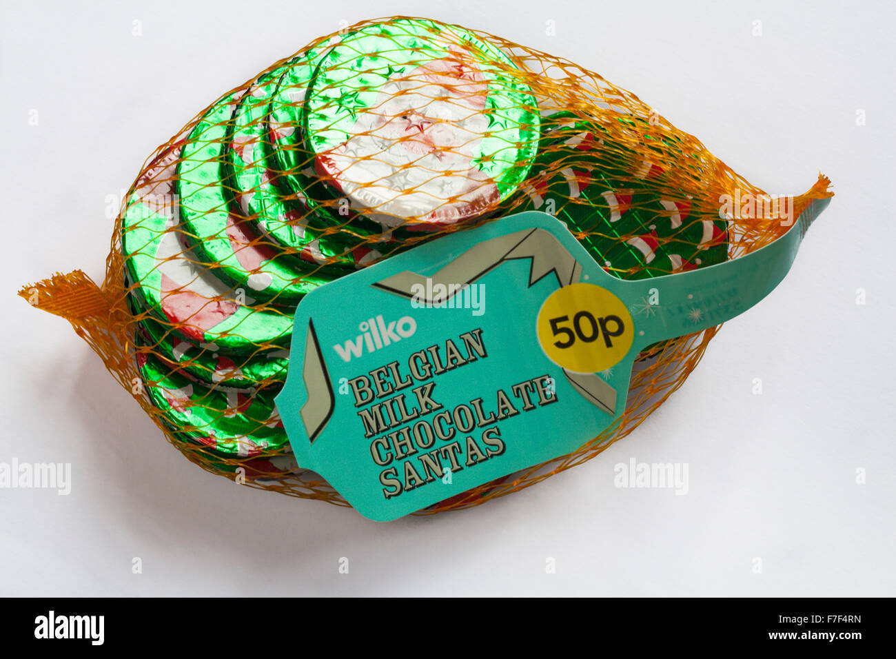 Wilko belgian milk chocolate santas in net hi-res stock photography and ...