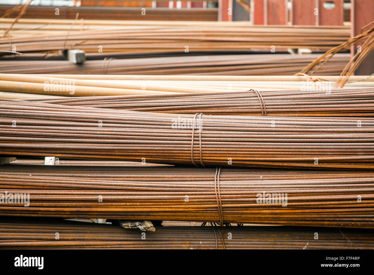 Stack of rods or bars Stock Photo - Alamy