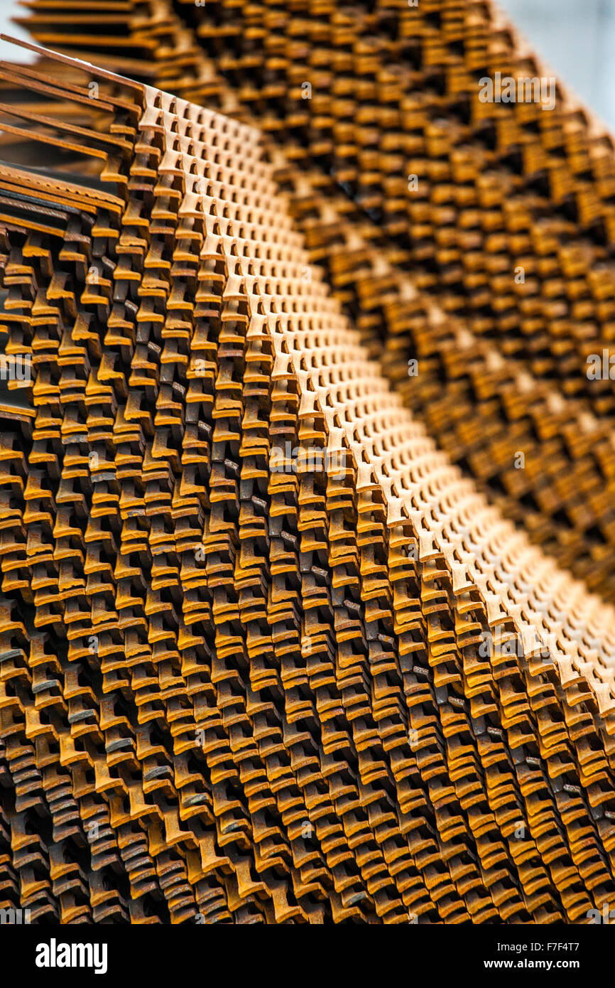 Steel grid at construction Stock Photo - Alamy