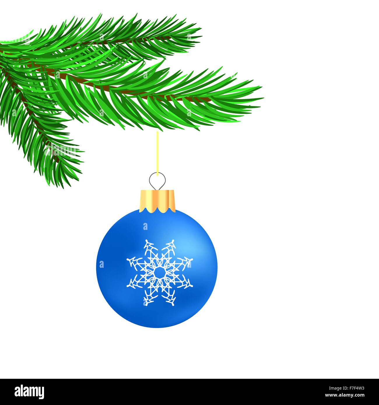 Christmas composition ball fir Stock Vector Images - Alamy