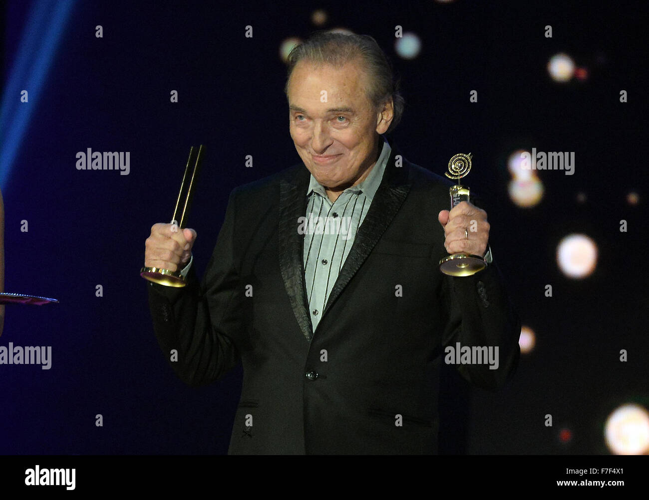 Prague, Czech Republic. 28th Nov, 2015. Czech pop singer Karel Gott, 76 ...