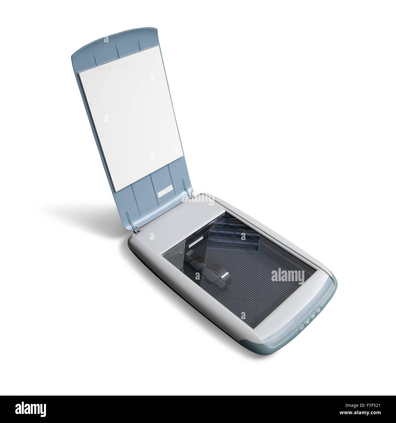 opened office A4 scanner. Isolated on white with clipping path Stock ...