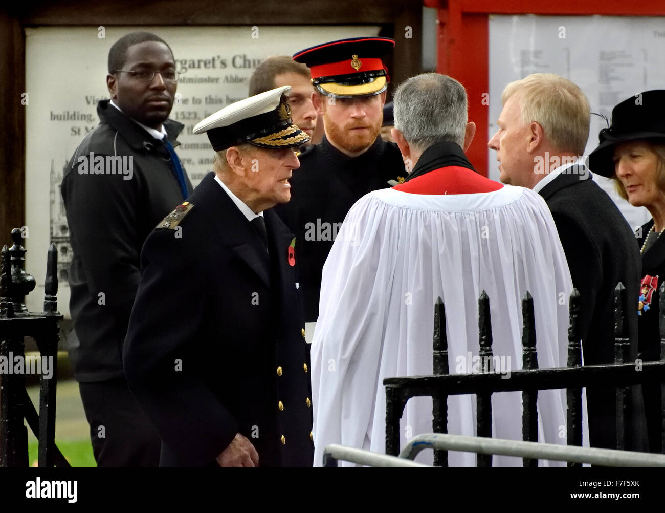 London, Nov 5th 2015. The Duke of Edinburgh and Prince Harry say ...