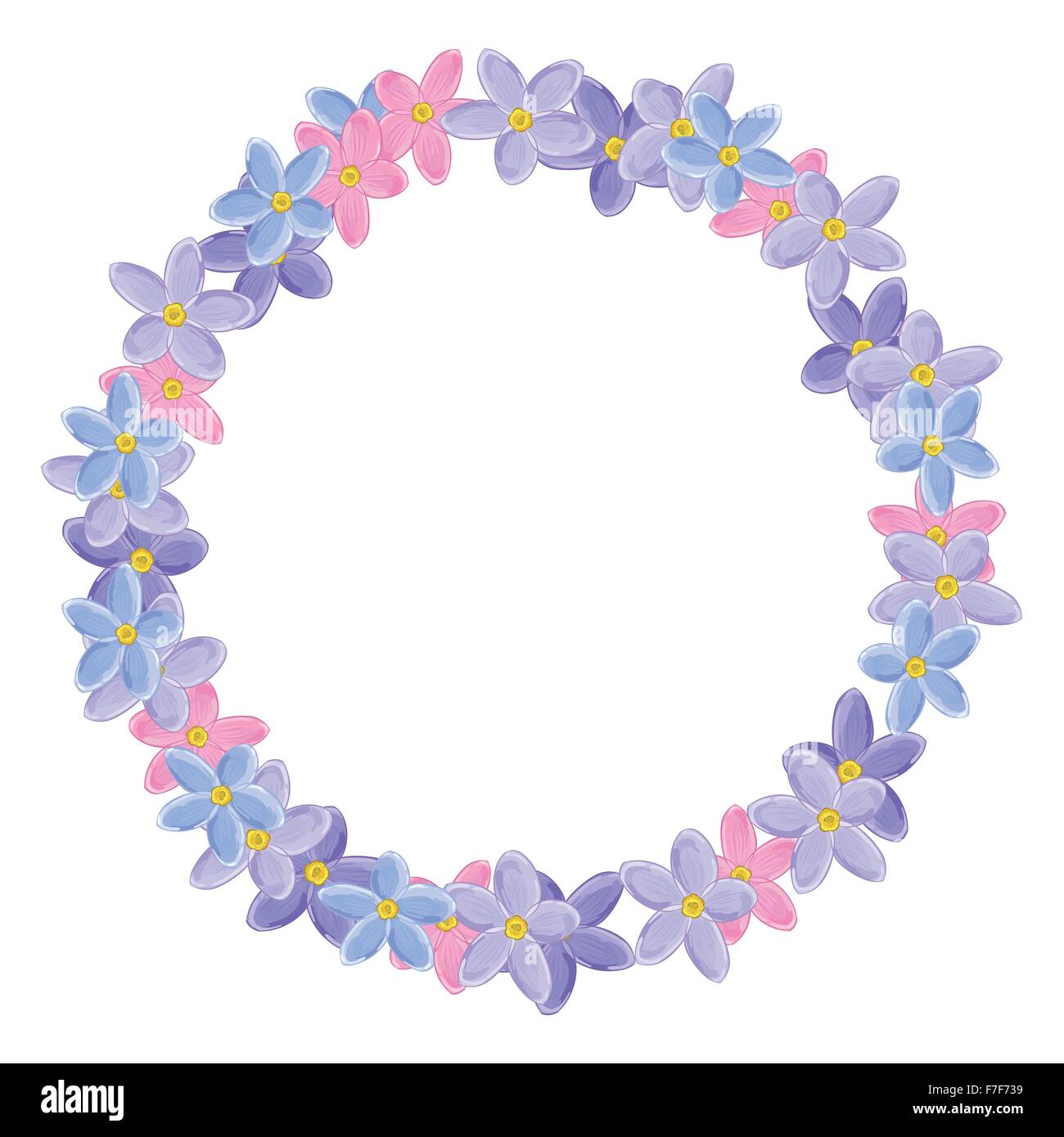 Floral circle wreath Stock Vector Image & Art - Alamy