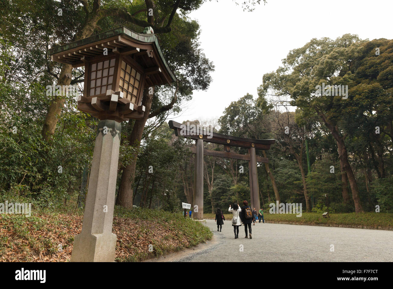 Torii gate entrance to the shinto shrine in Tokyo Stock Photo - Alamy