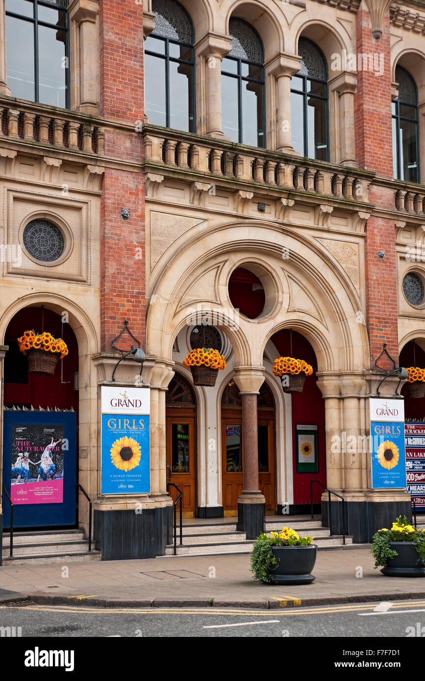 The Grand Theatre and Opera House entrance exterior Leeds city centre ...