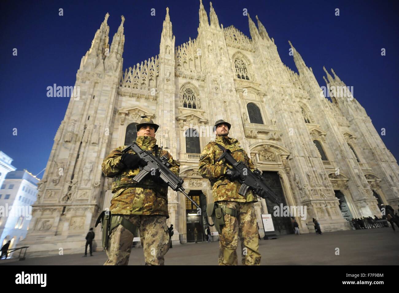 Milan (Italy) November 2015 - international terrorism emergency, the ...