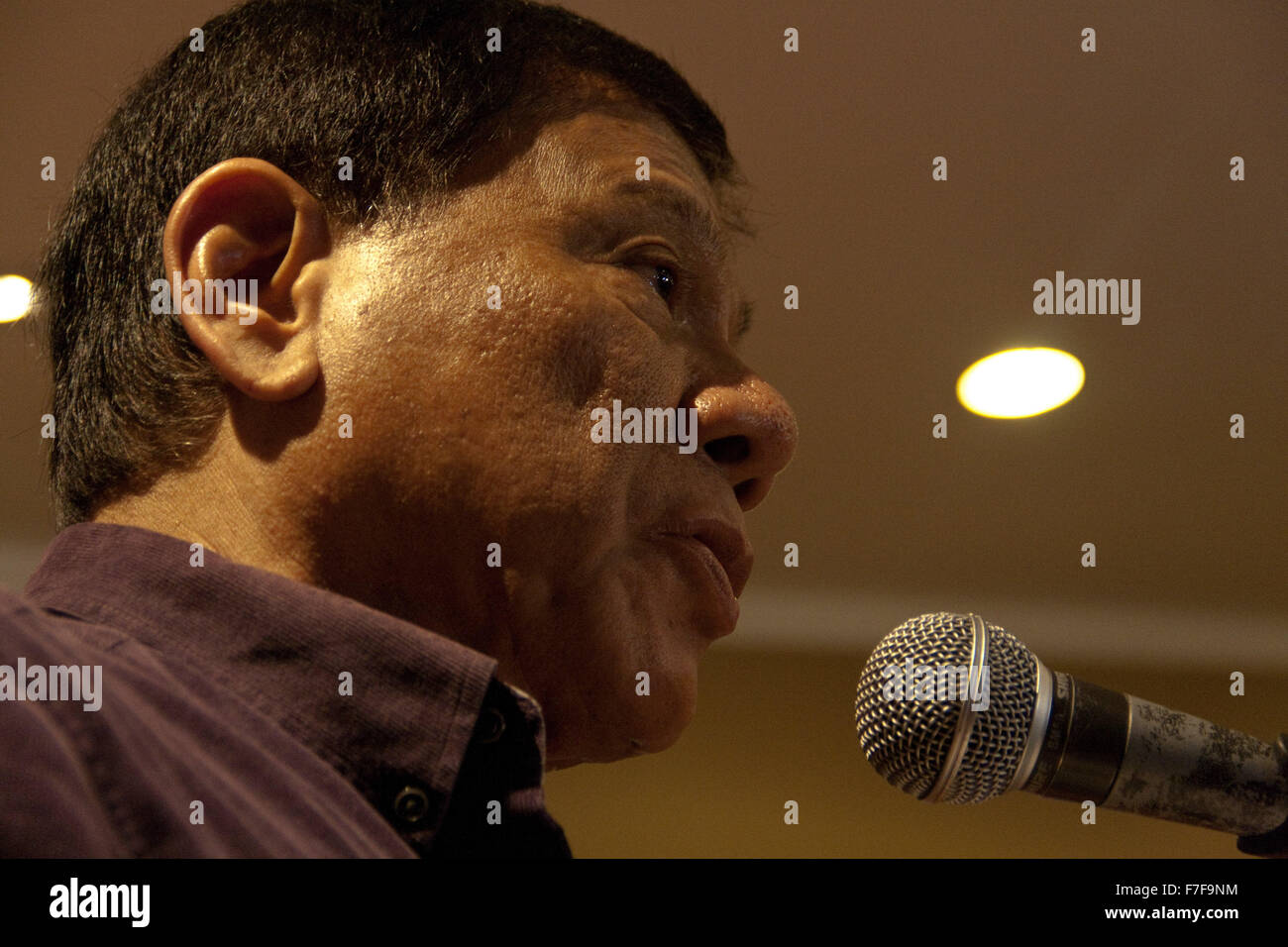 Philippines. 30th Nov, 2015. Mayor Duterte looks on during his ...