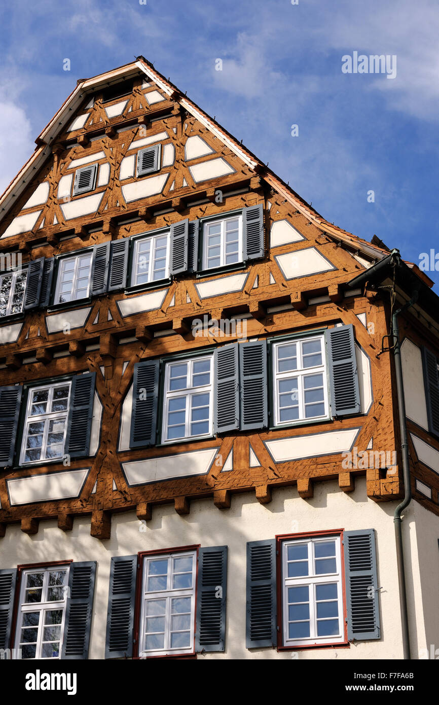 Traditional half-timbered houses street in germany Stock Photo - Alamy