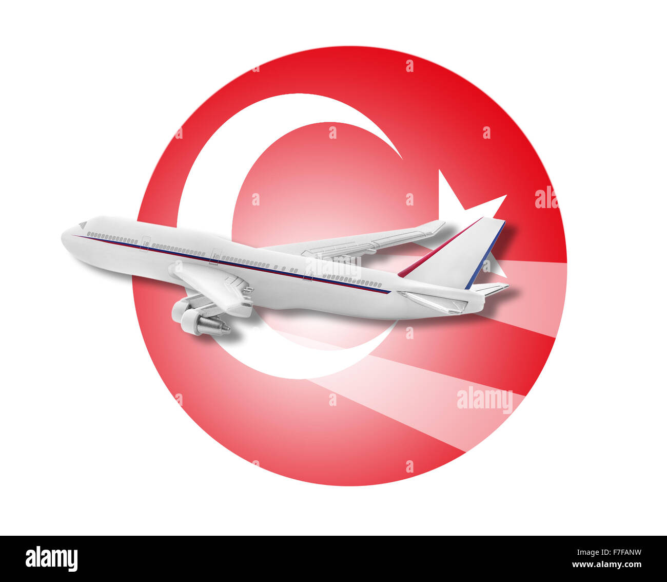 Plane and Turkey flag Stock Photo - Alamy