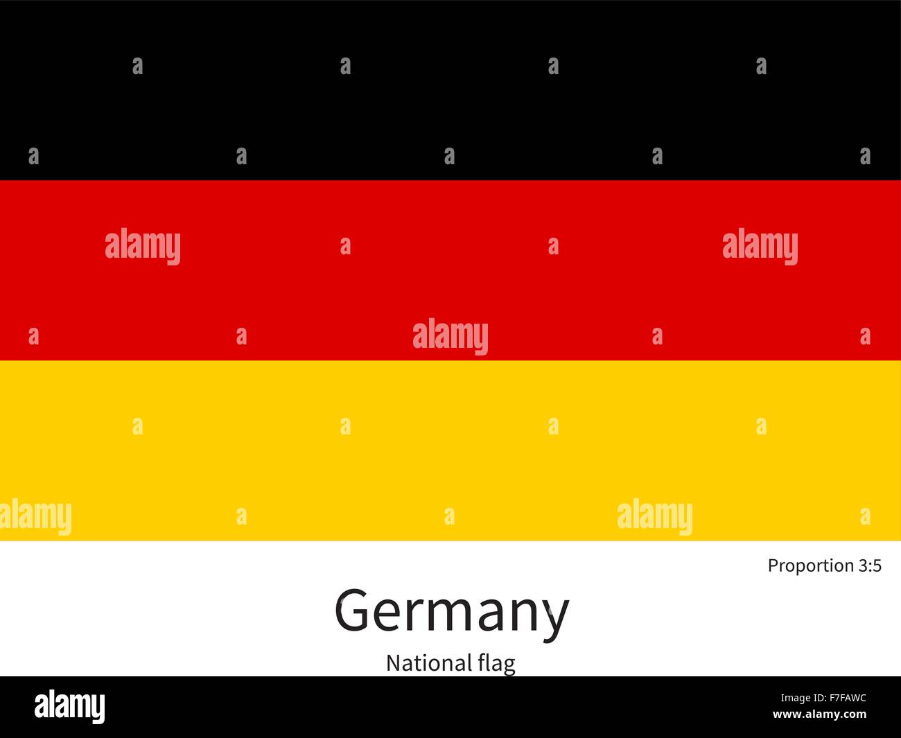 National flag of Germany with correct proportions, element, colors ...