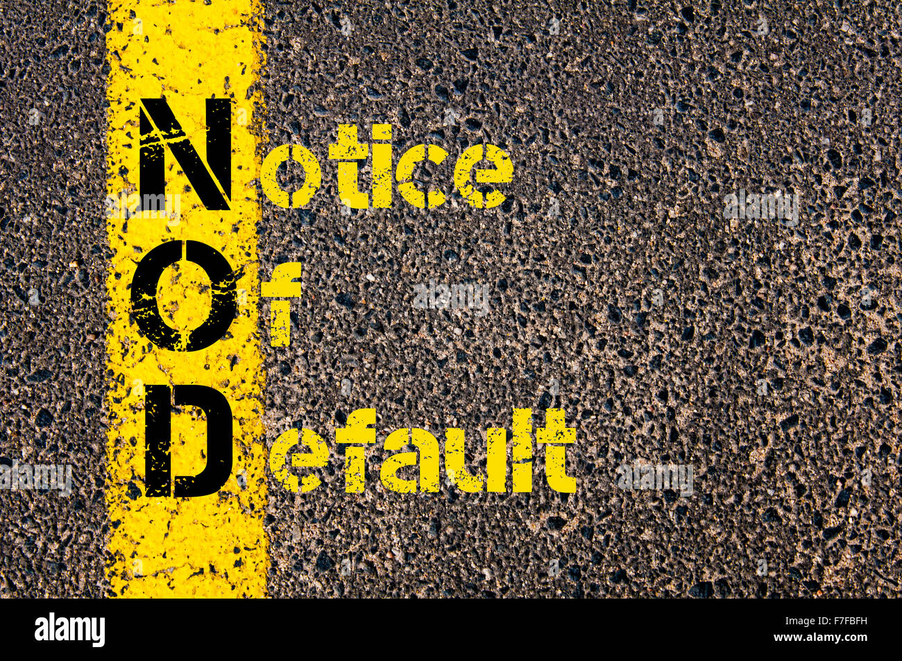 Concept image of Business Acronym NOD as Notice Of Default written over ...