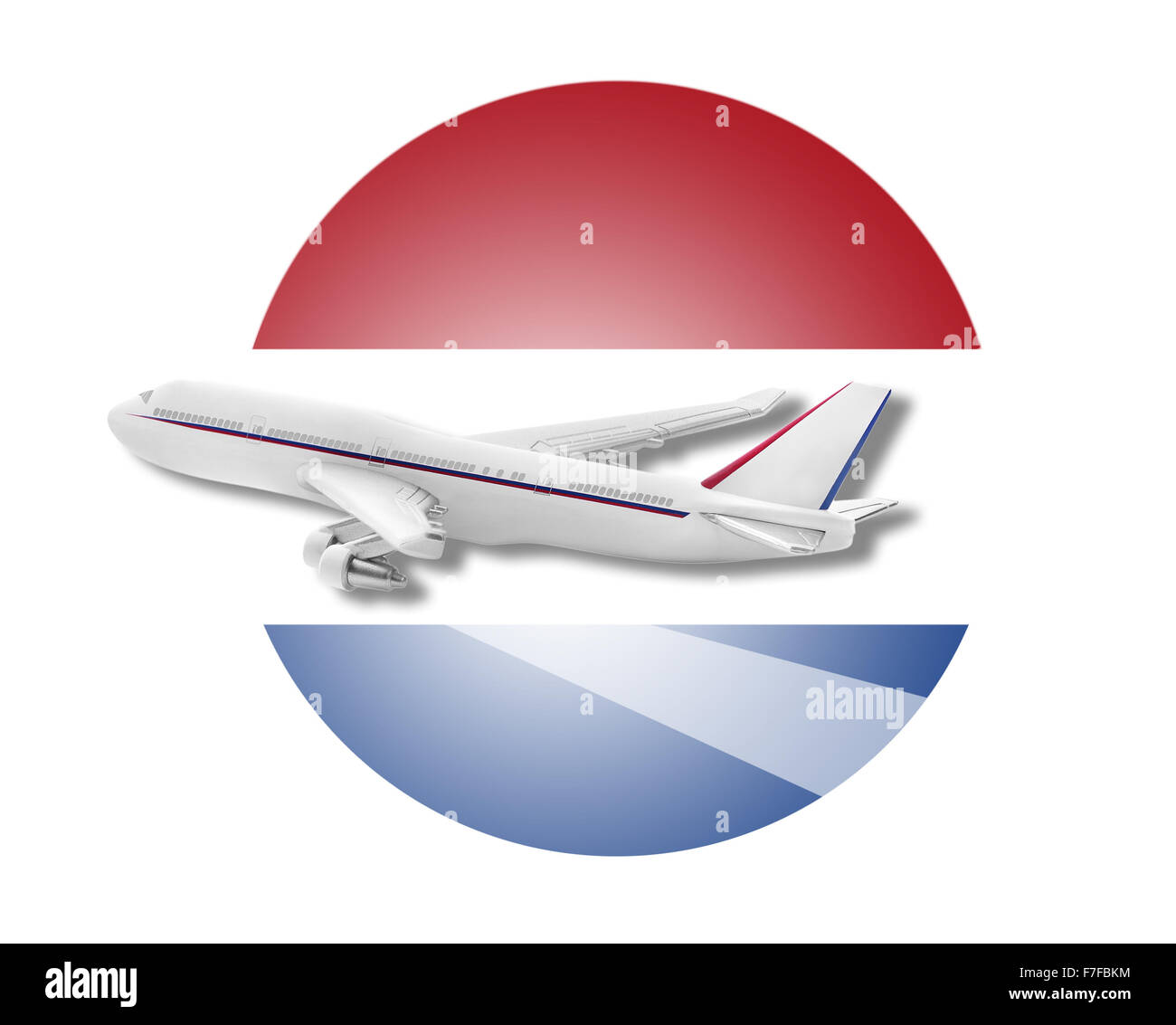 Plane and the Netherlands flag Stock Photo - Alamy