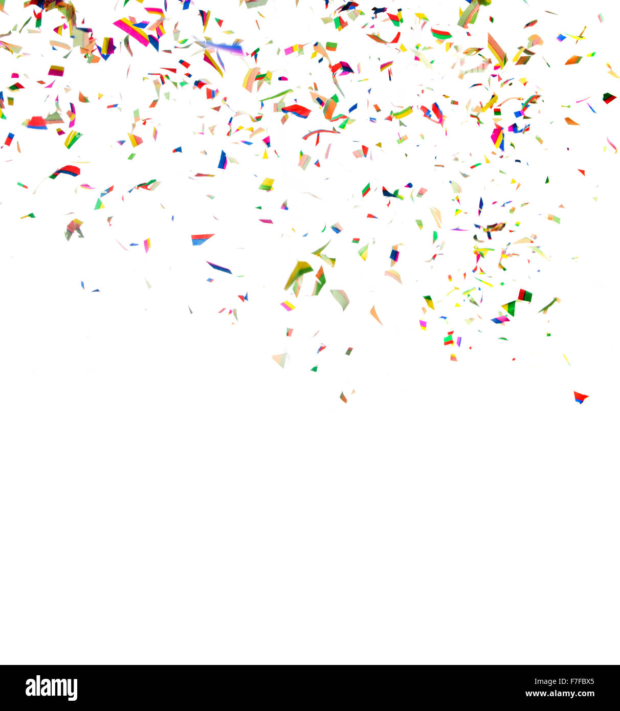 Colorful confetti on white background Stock Photo - Alamy
