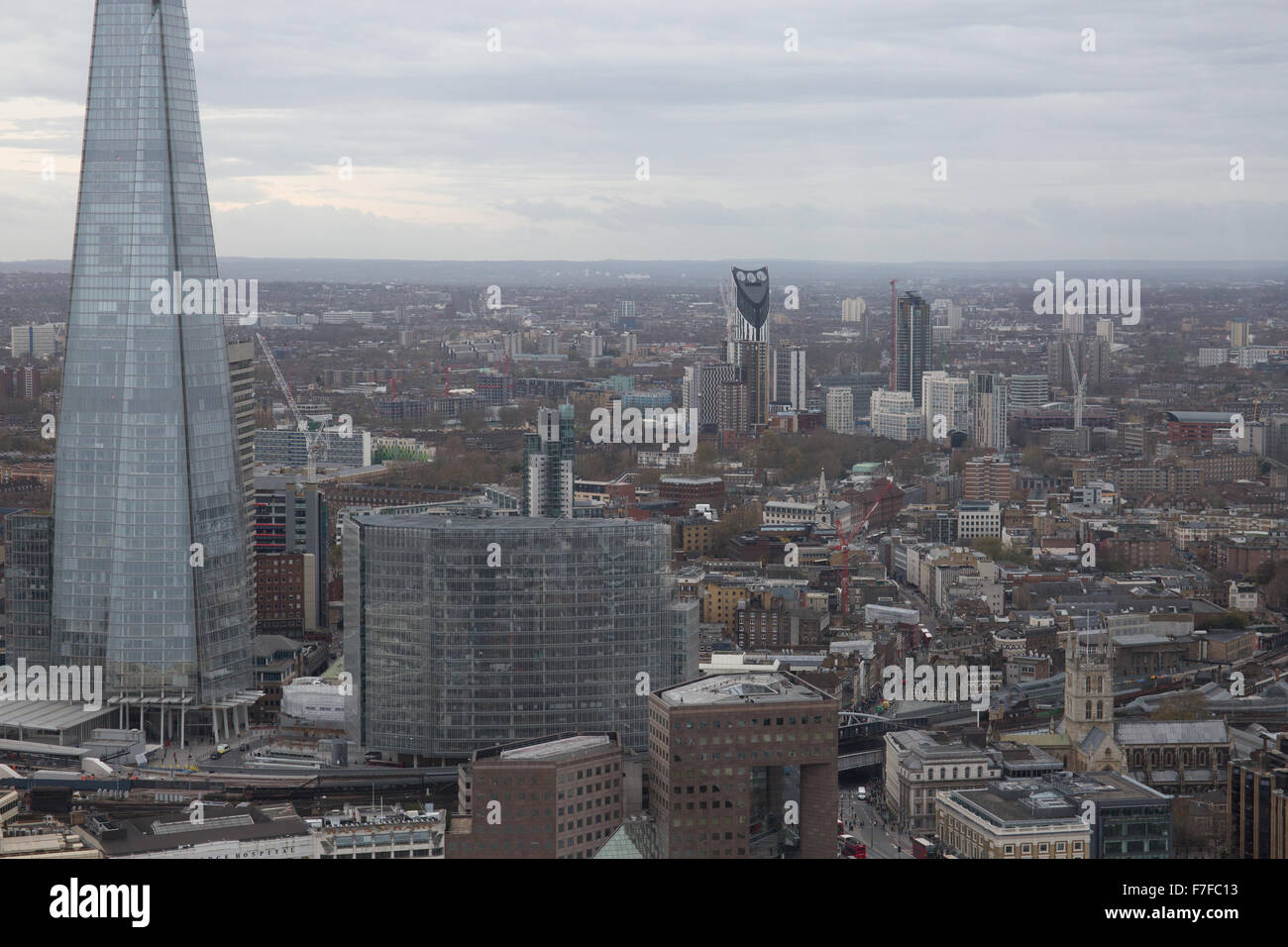 Views toward the Shard and South London from the skygarden Stock Photo ...