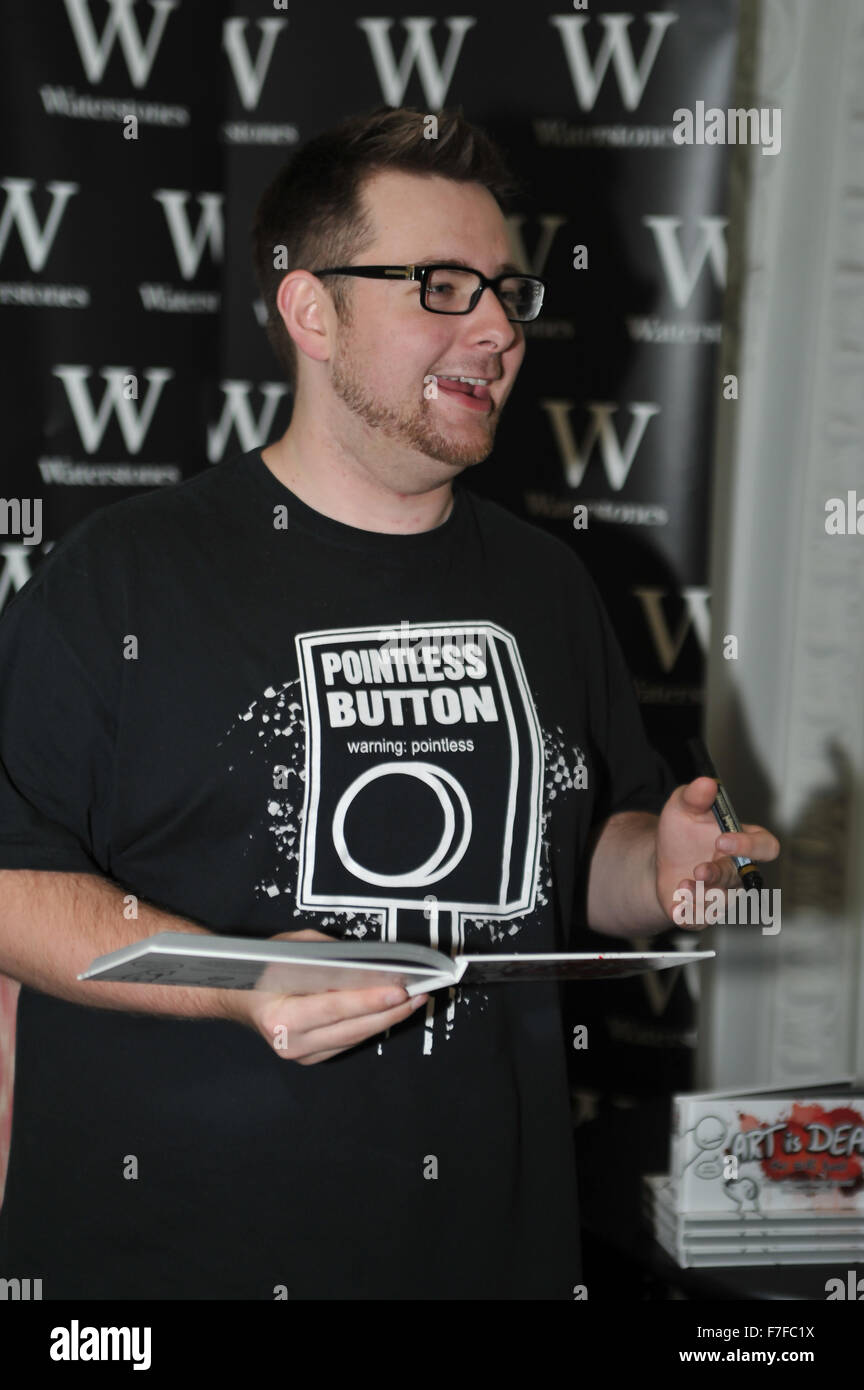 Thomas Ridgewell aka TomSka promoting and signing copies of his book ...