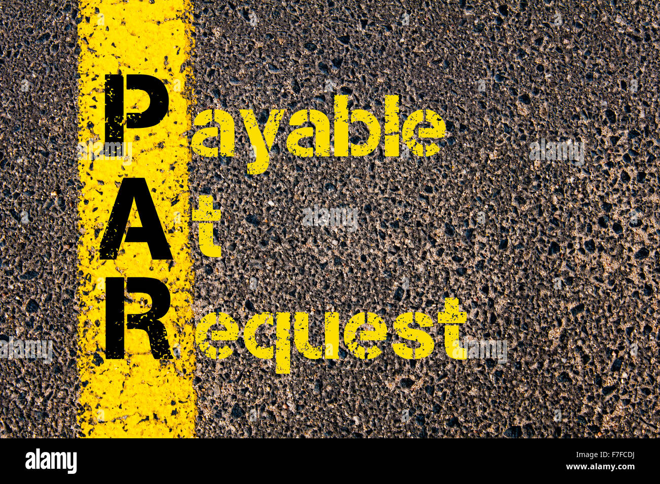 Concept image of Accounting Business Acronym PAR Payable At Request ...