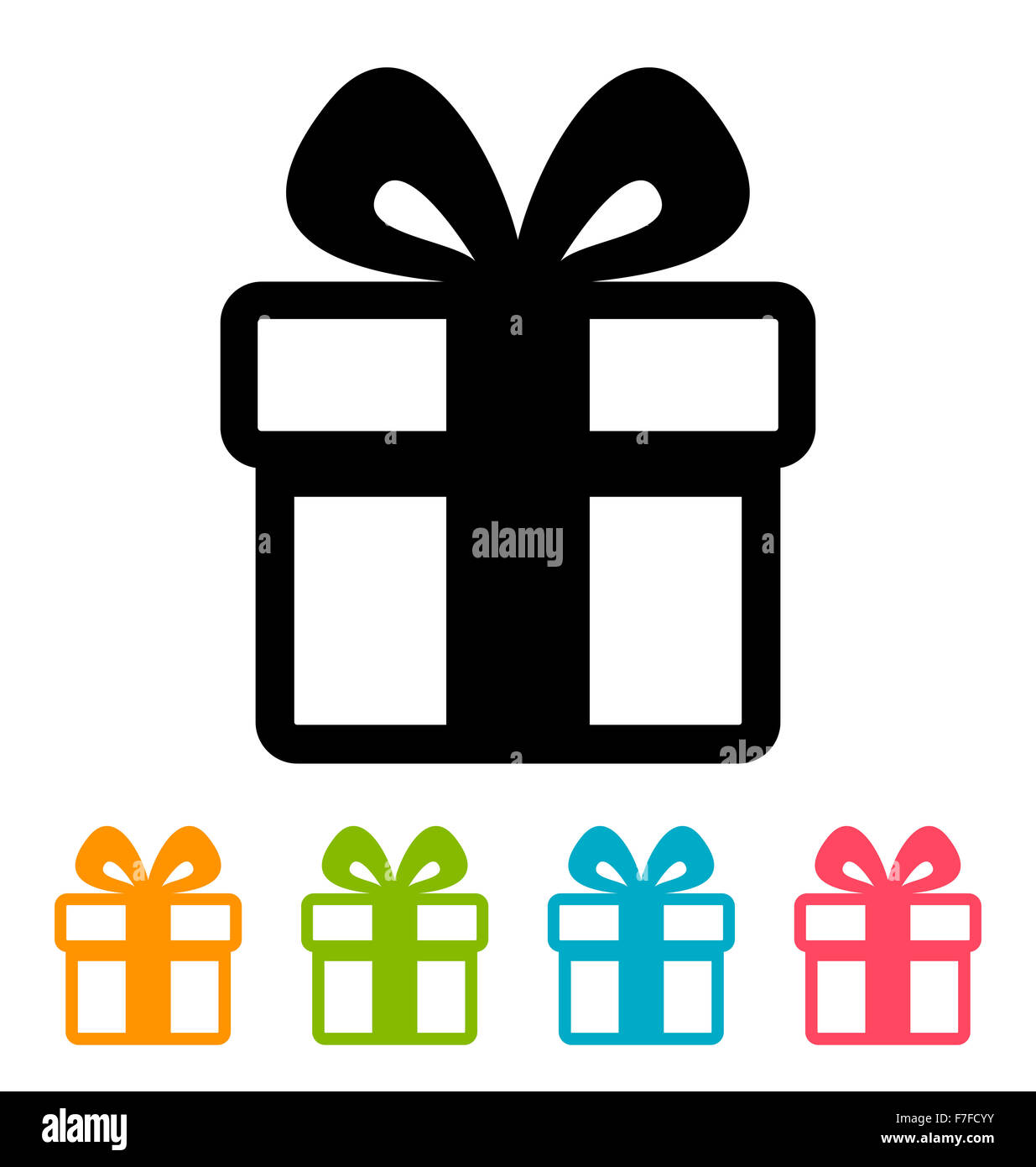 Cute orange gift box Cut Out Stock Images & Pictures - Alamy