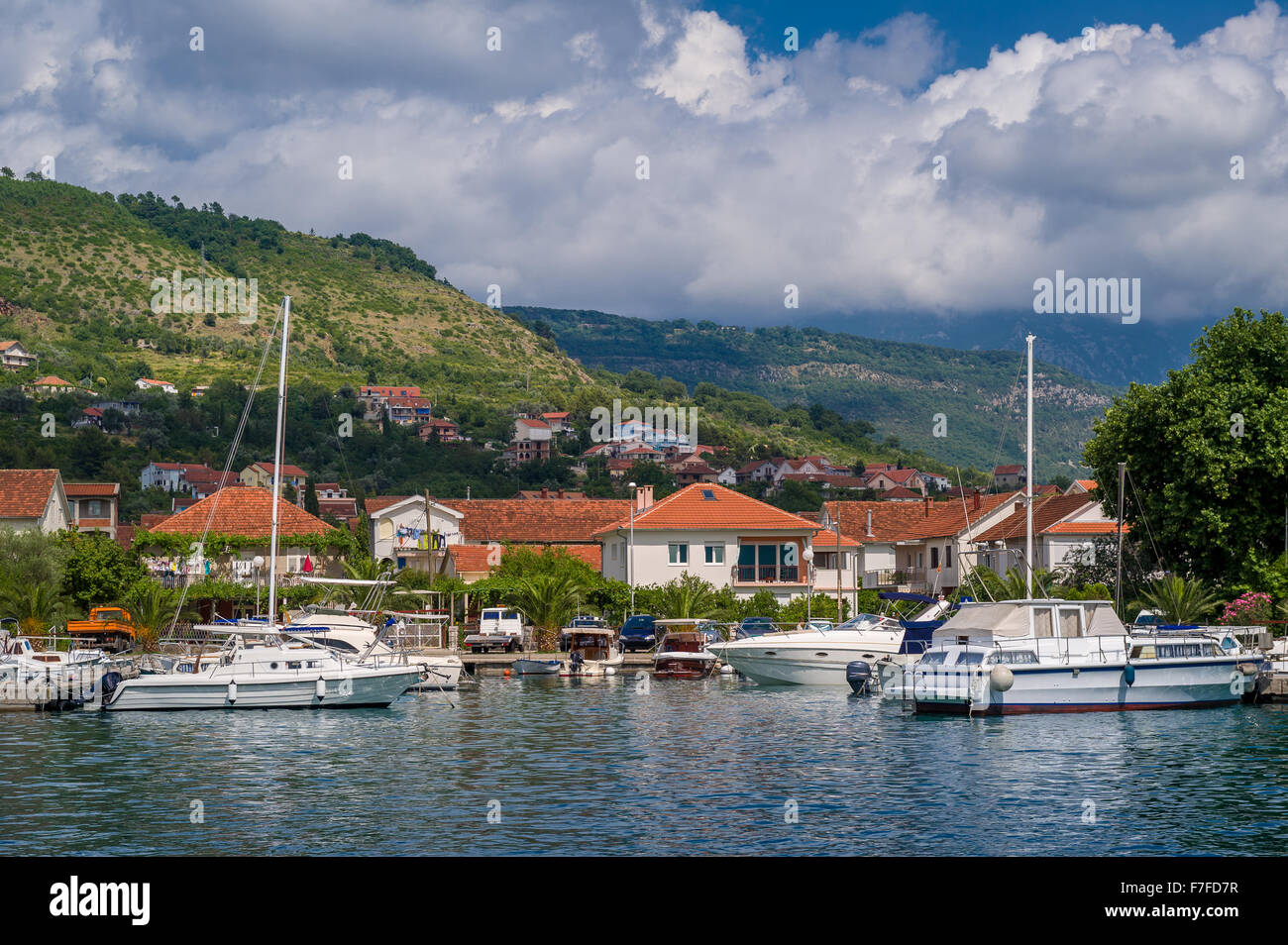 Small yacht marina vith sailing boats landscape Stock Photo - Alamy