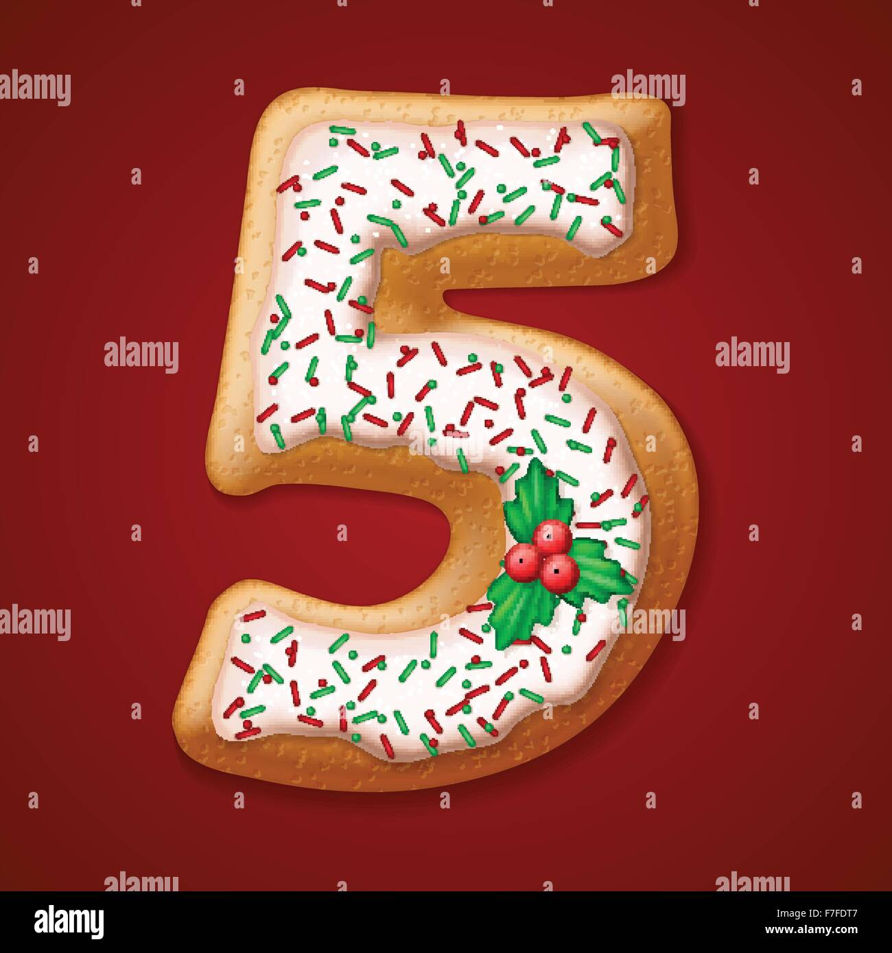 Christmas cookies numbers. Vector illustration Stock Vector Image & Art ...