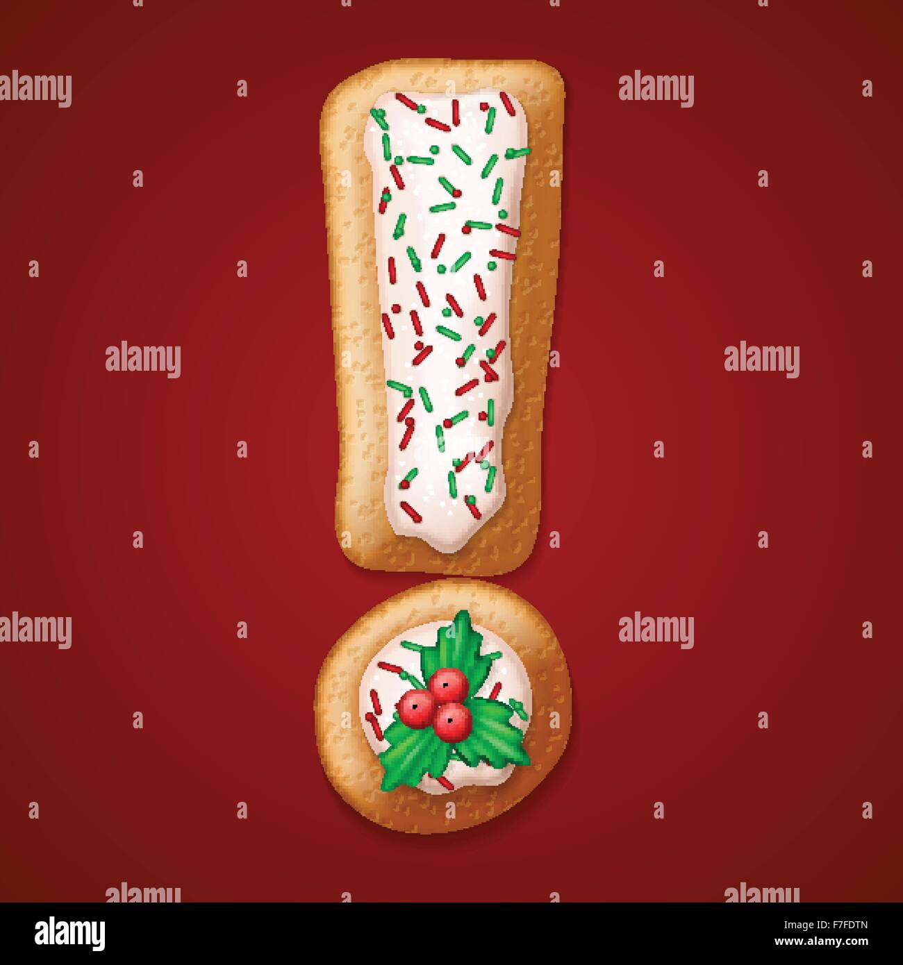 Christmas cookies numbers. Vector illustration Stock Vector Image & Art ...