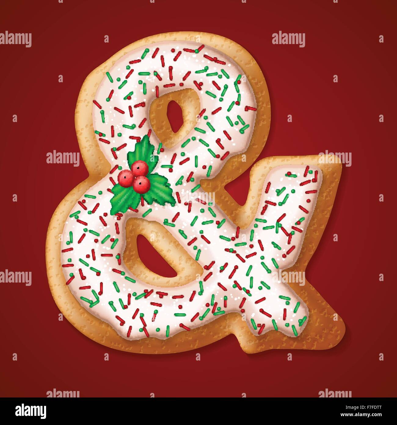Christmas cookies numbers. Vector illustration Stock Vector Image & Art ...