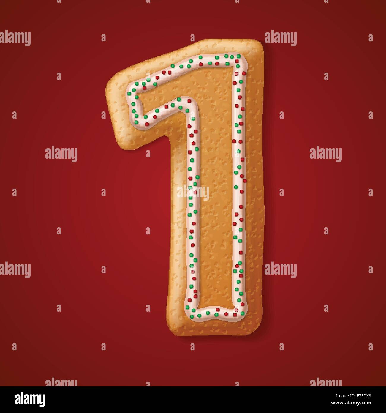 Christmas cookies numbers. Vector illustration Stock Vector Image & Art ...