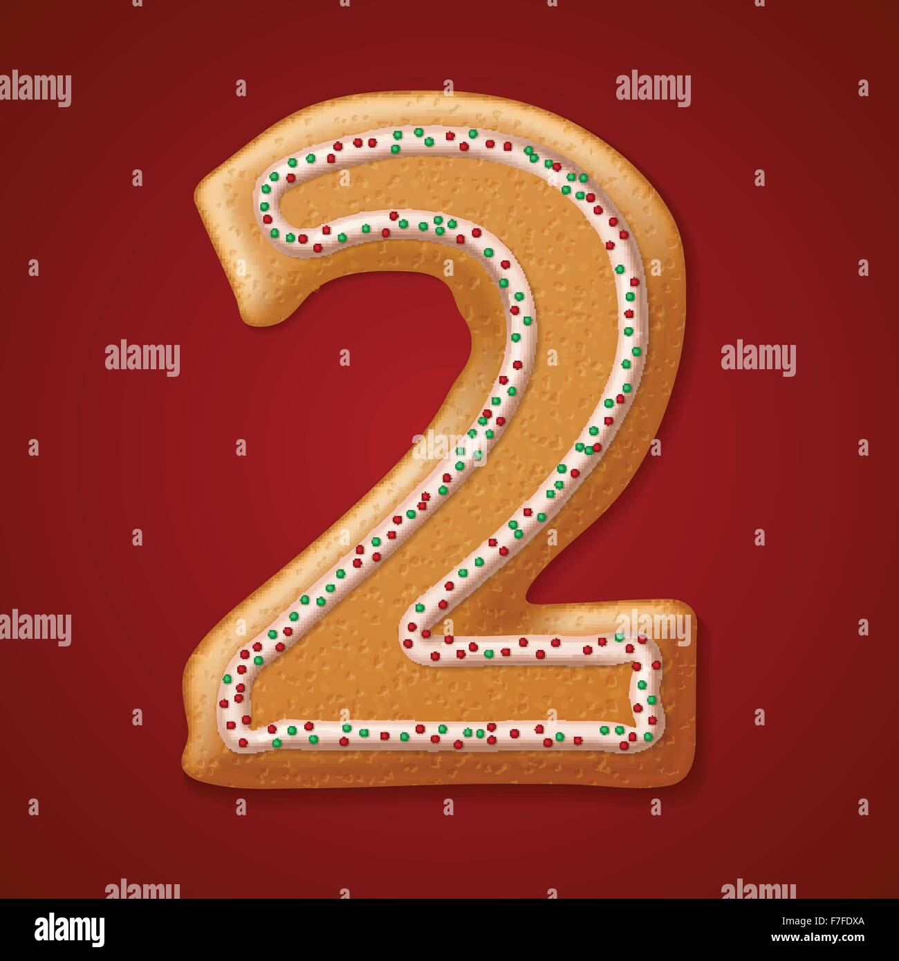 Christmas cookies numbers. Vector illustration Stock Vector Image & Art ...