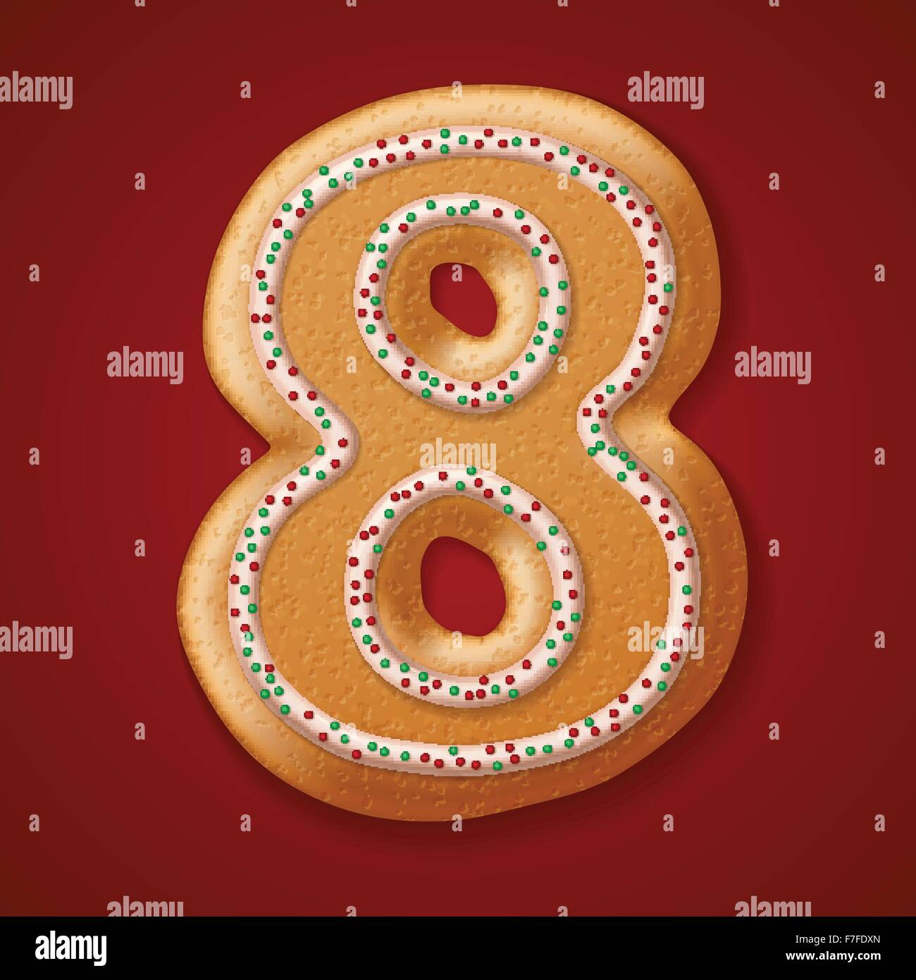 Christmas cookies numbers. Vector illustration Stock Vector Image & Art ...