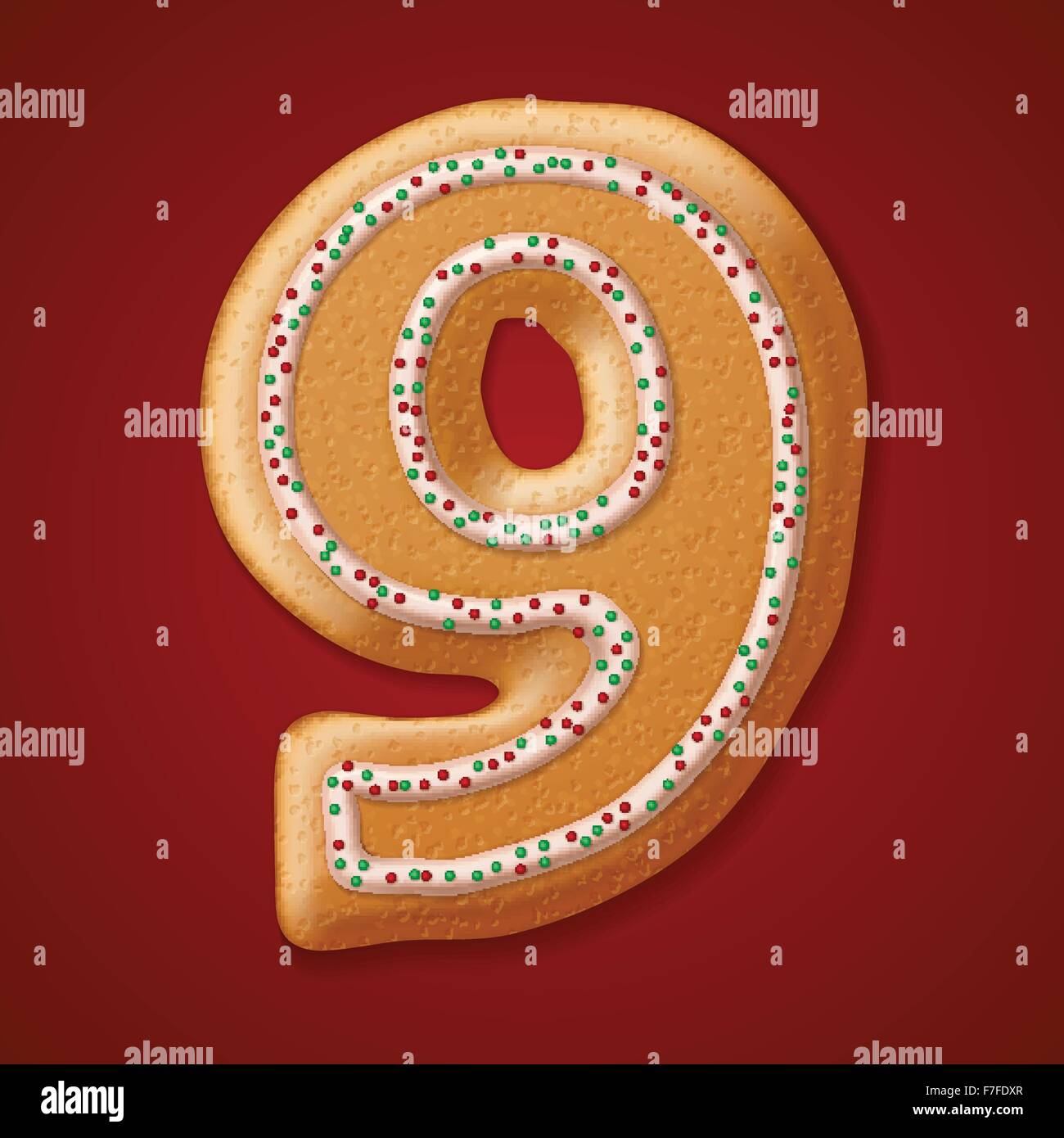Christmas cookies numbers. Vector illustration Stock Vector Image & Art ...