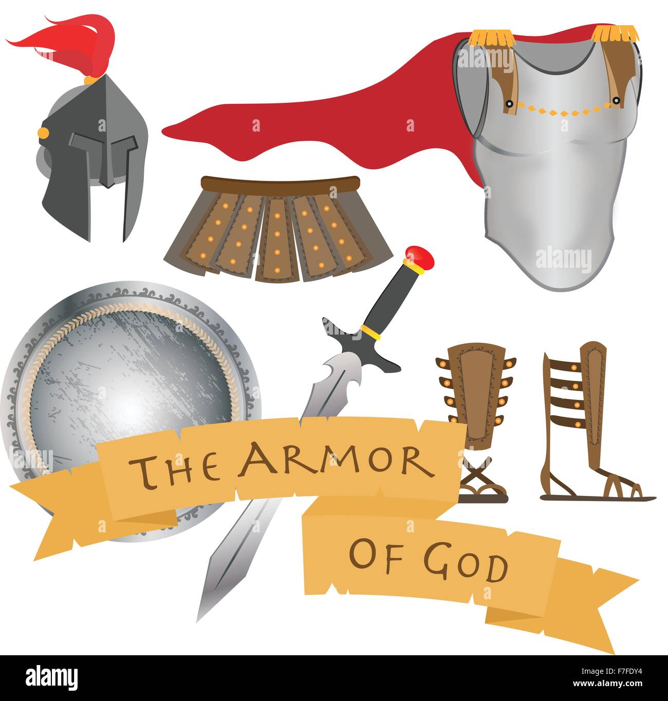 The Armor of God Warrior Jesus Christ Holy Spirit Sign Vector ...