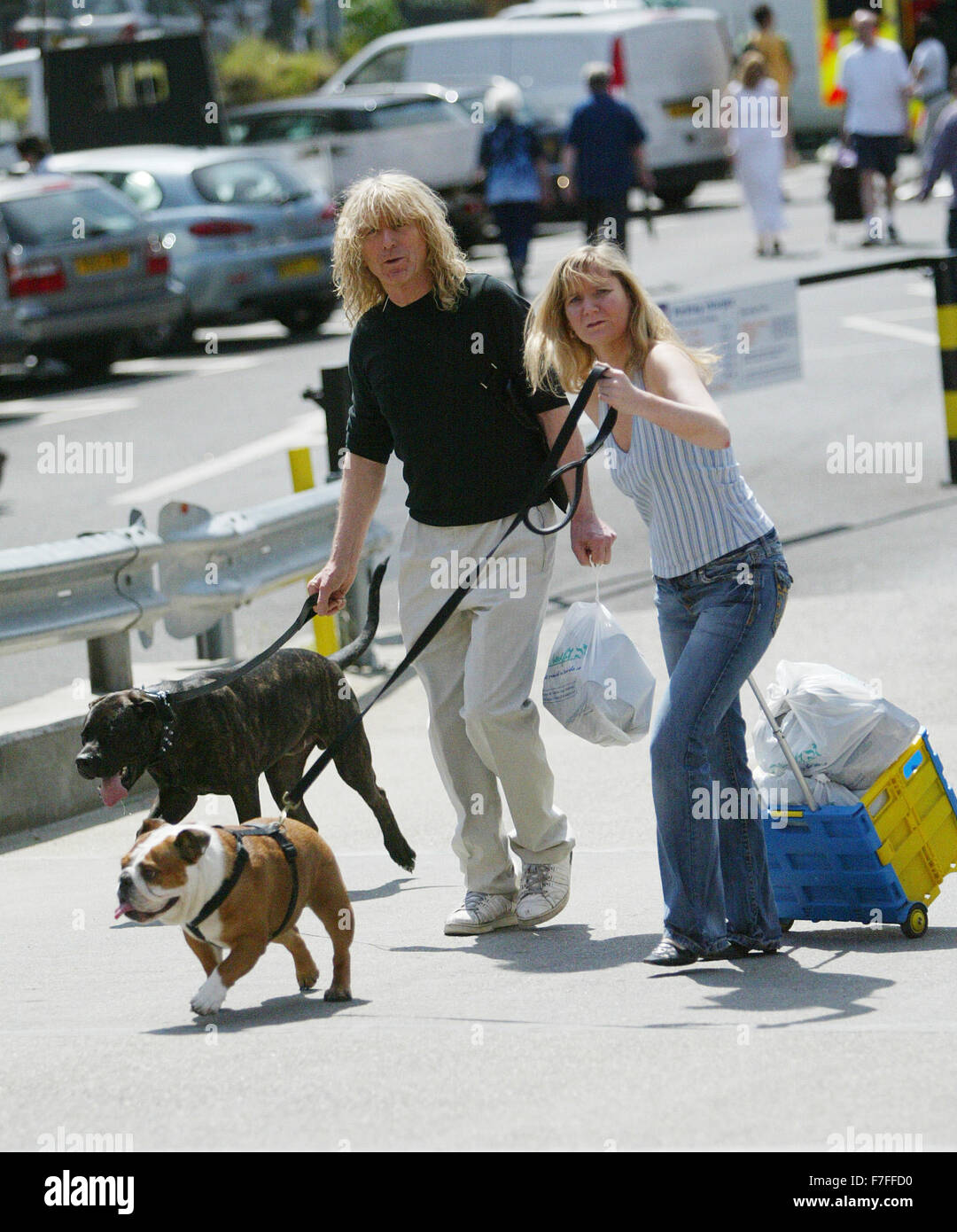 Rick Parfitt Shopping at Organic Farmers Market With his dogs ...