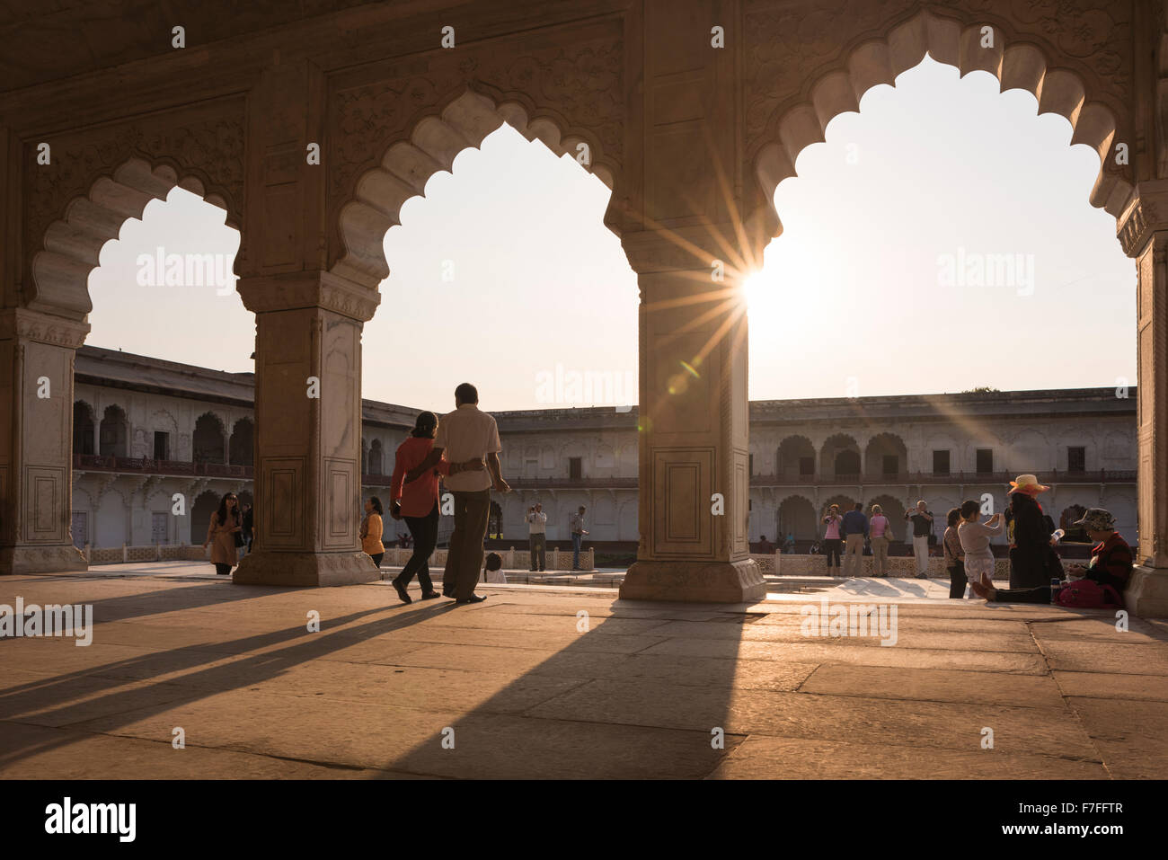 Agra Fort at sunset, Agra, Uttar Pradesh, India Stock Photo - Alamy