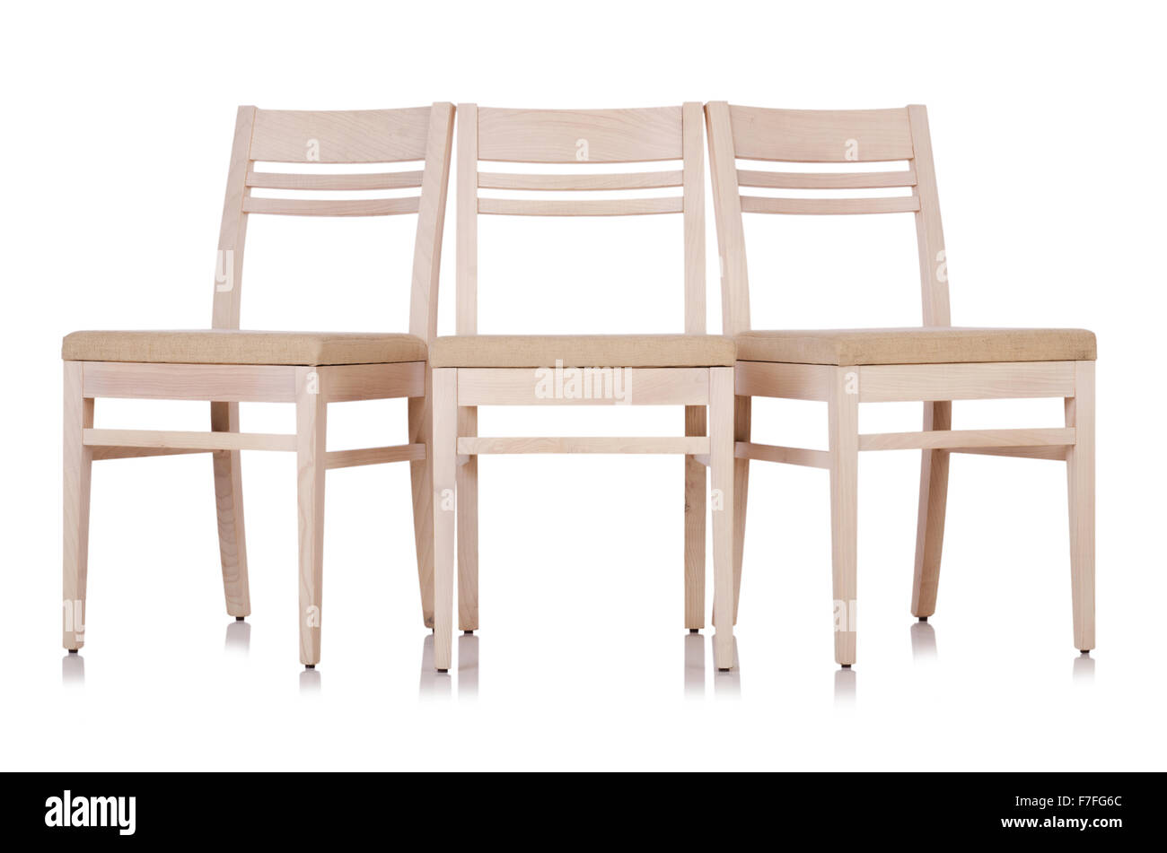 Set of chairs isolated on white Stock Photo - Alamy