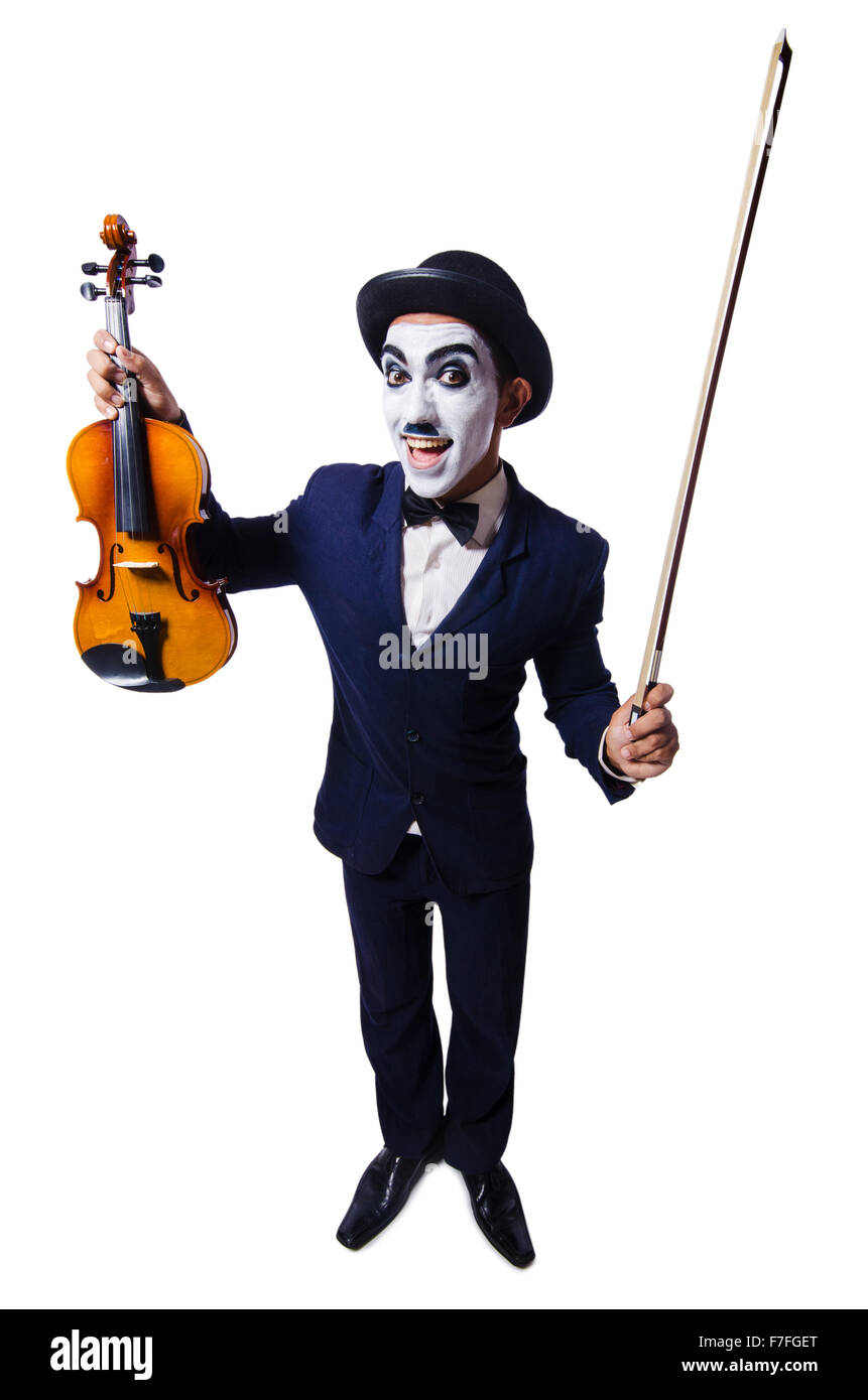 Man with face mask playing violin Stock Photo - Alamy