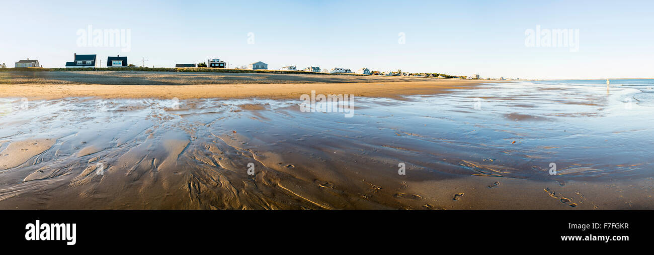 Panoramic ocean beach Stock Photo - Alamy