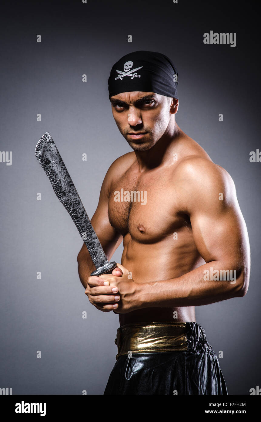Ripper pirate in the dark room Stock Photo - Alamy