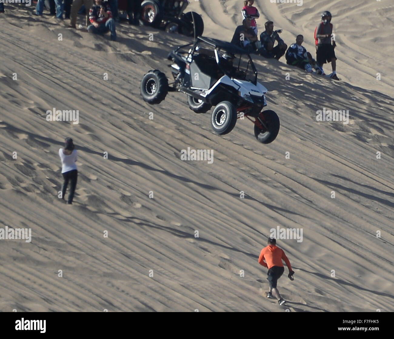 Glamis CA. 28th Nov, 2015. Off-road pro racer Robby Gordon gets some ...