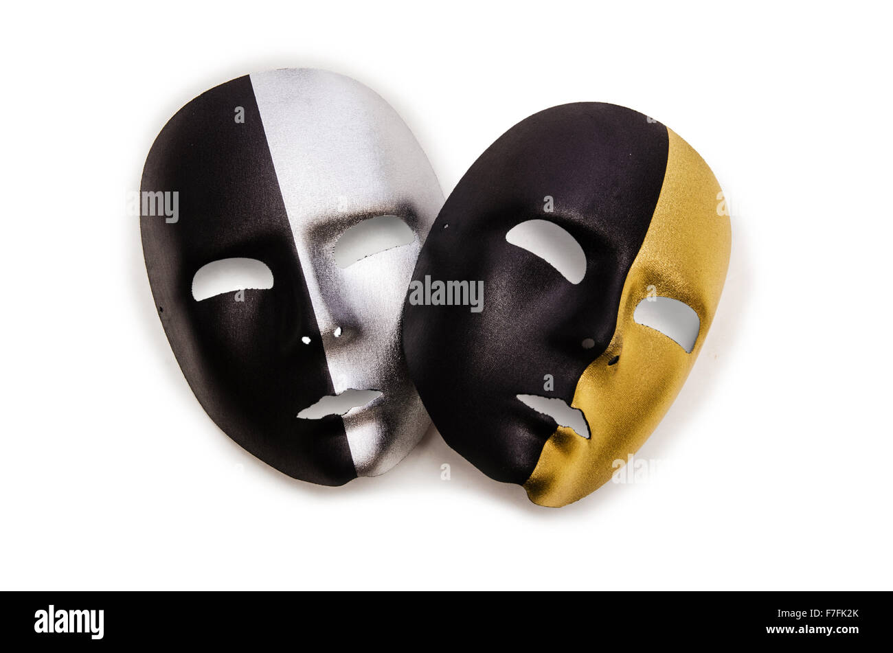 Shiny masks isolated on white background Stock Photo - Alamy