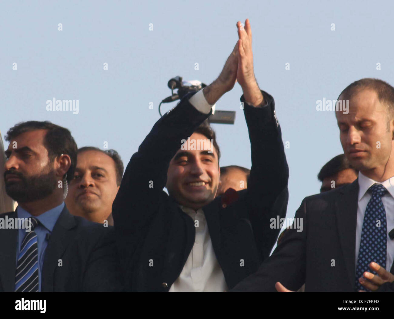 Chairman Peoples Party (PPP) Bilawal Bhutto clapping on political songs ...