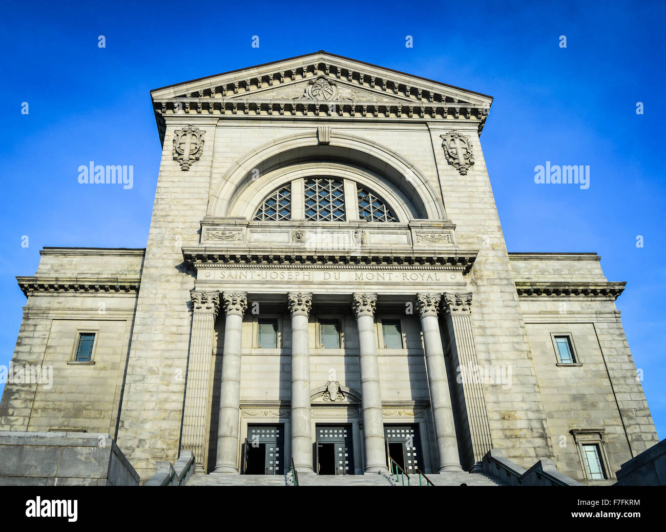 St Joseph Oratory stairs - Front View - Montreal - Canada Stock Photo ...