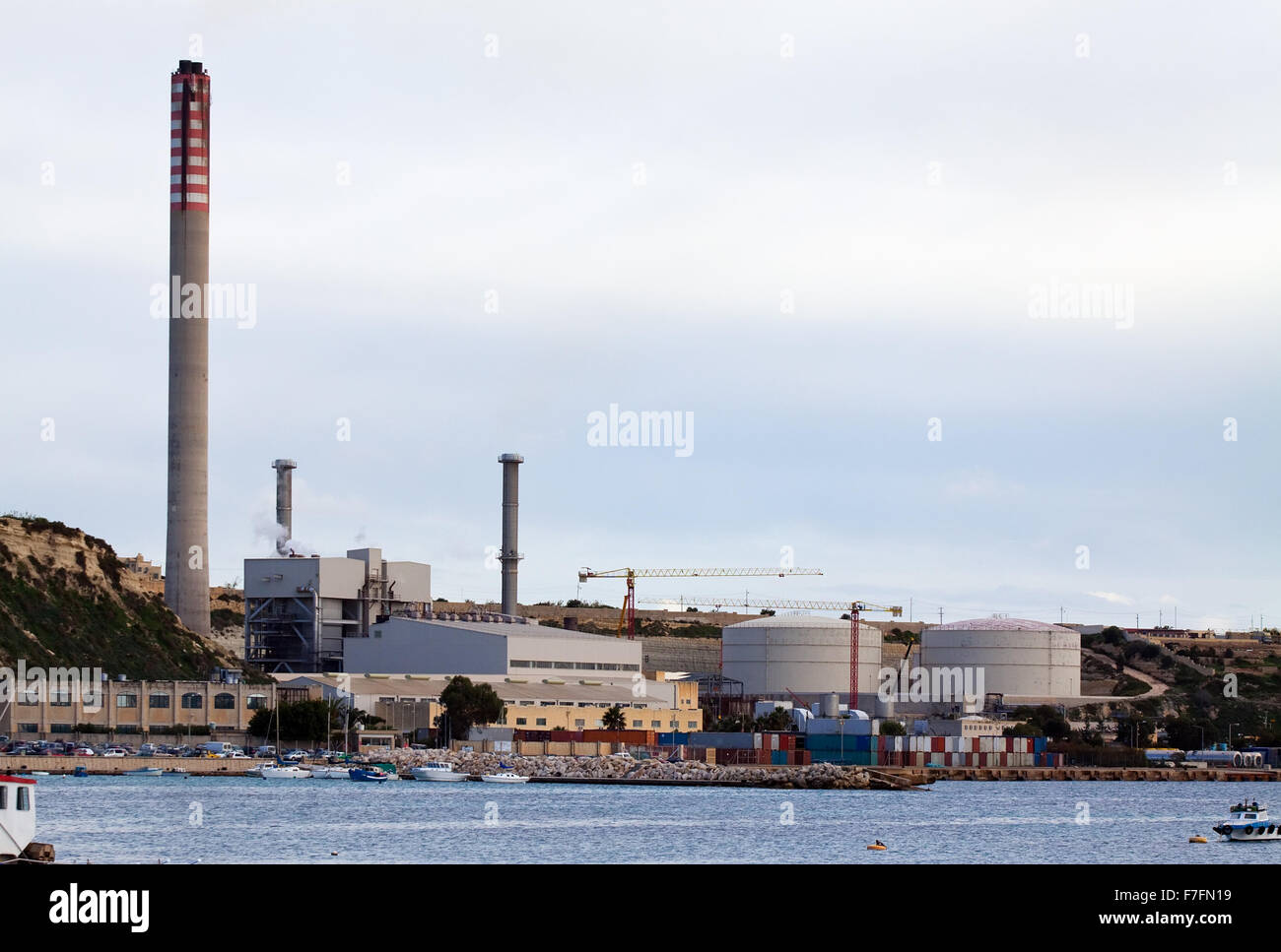 The power station at Delimara coast. Malta Stock Photo - Alamy