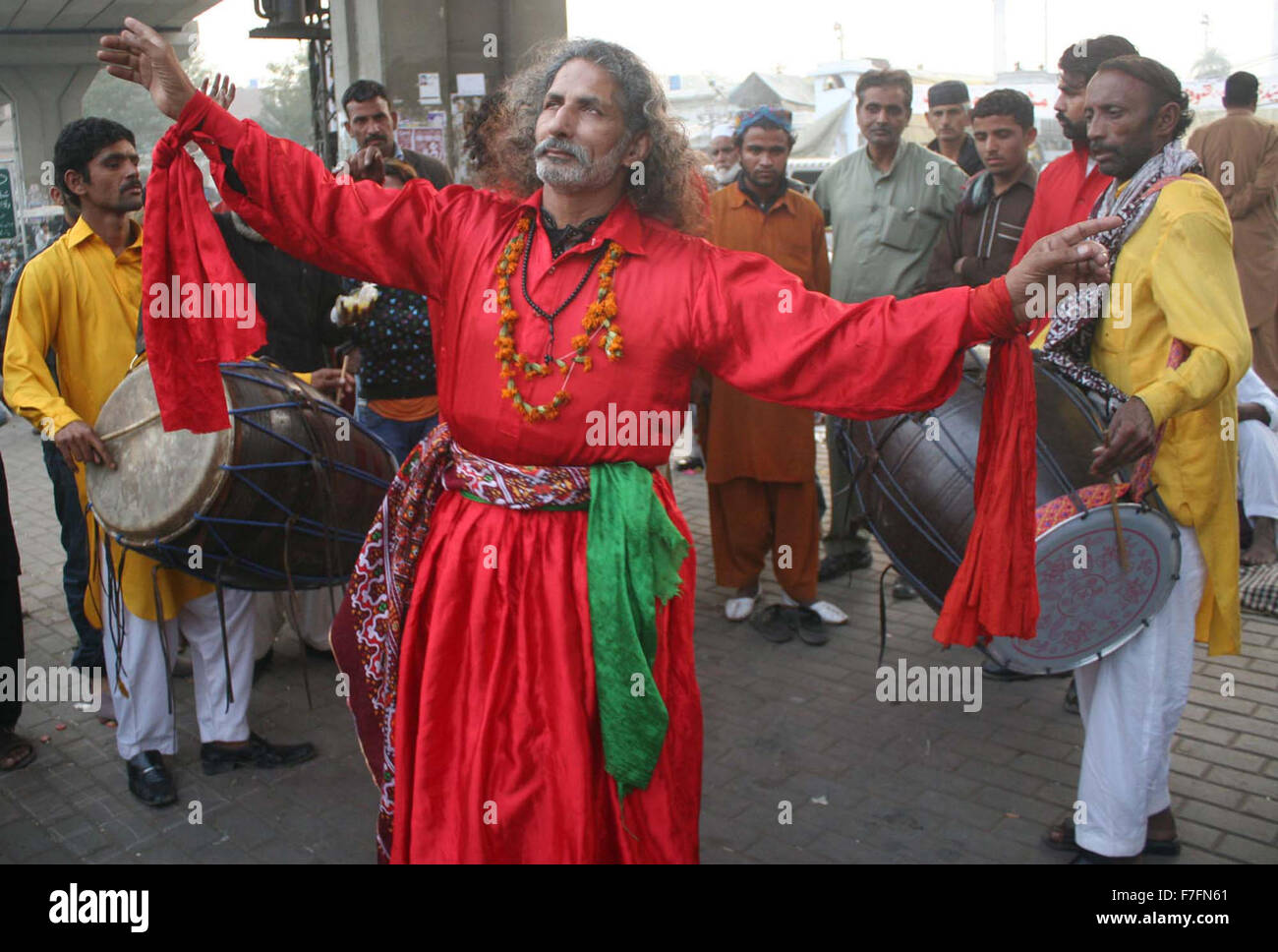 Devotee comes to attend annual Urs of Data Ganj Bux performing Dhamal ...