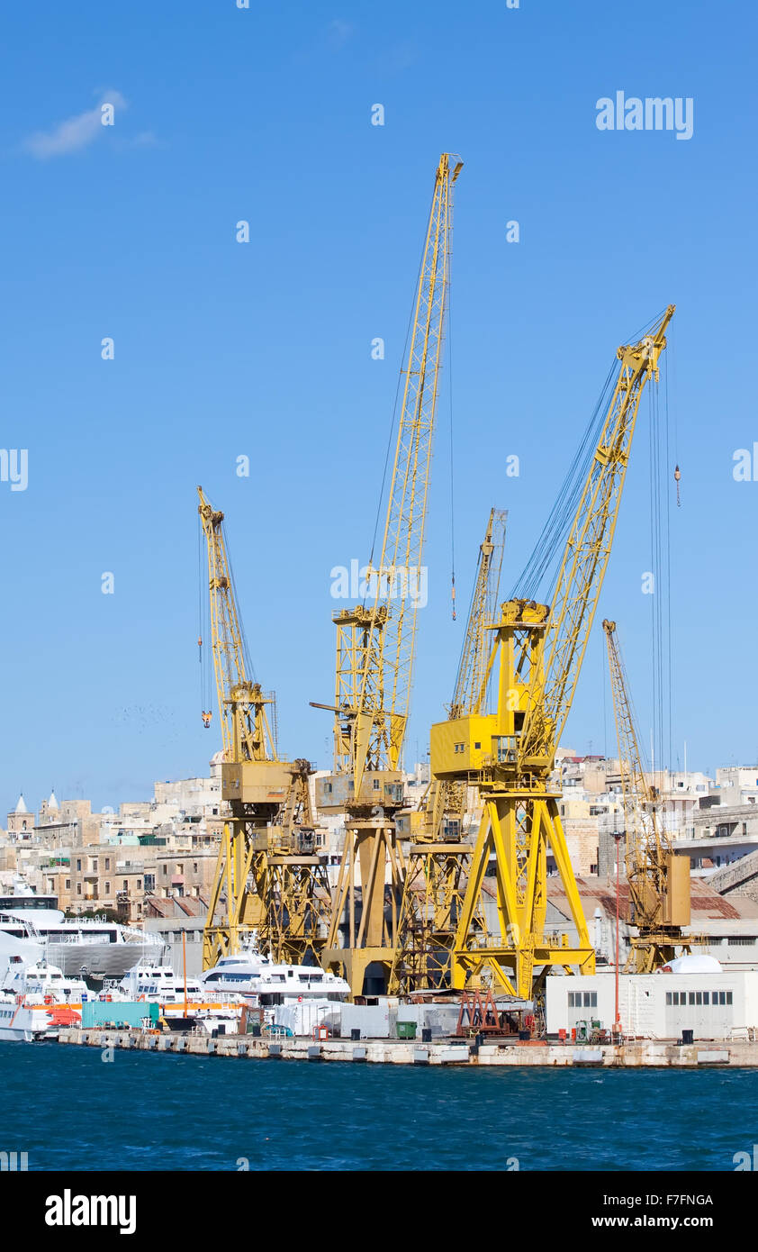 Malta valletta boats in dockyard hi-res stock photography and images ...