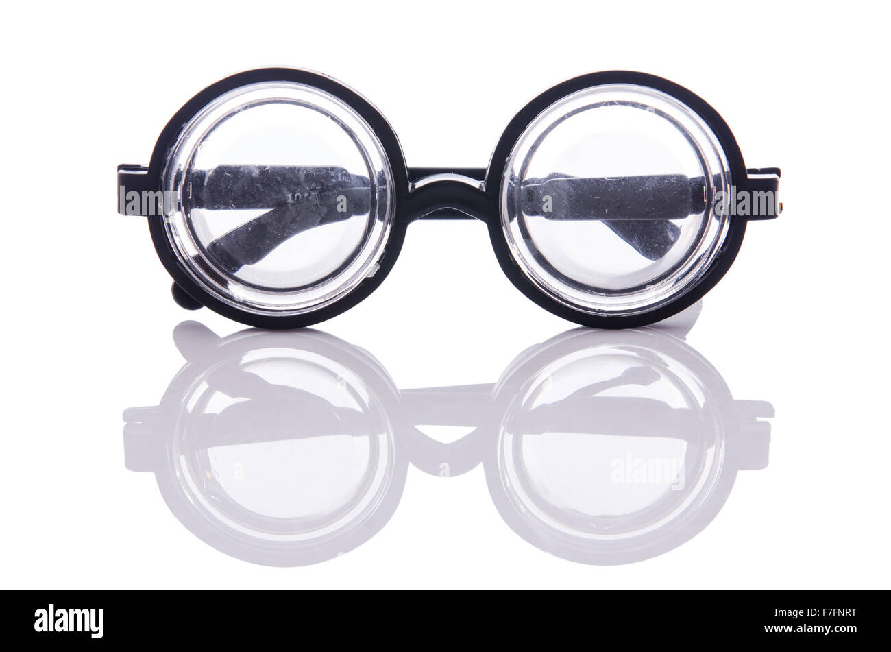 Funny nerd glasses isolated on white Stock Photo - Alamy
