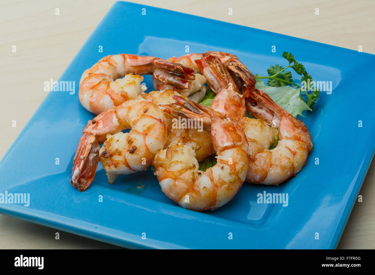 Roasted Tiger shrimps cocktail with herbs and spices Stock Photo - Alamy