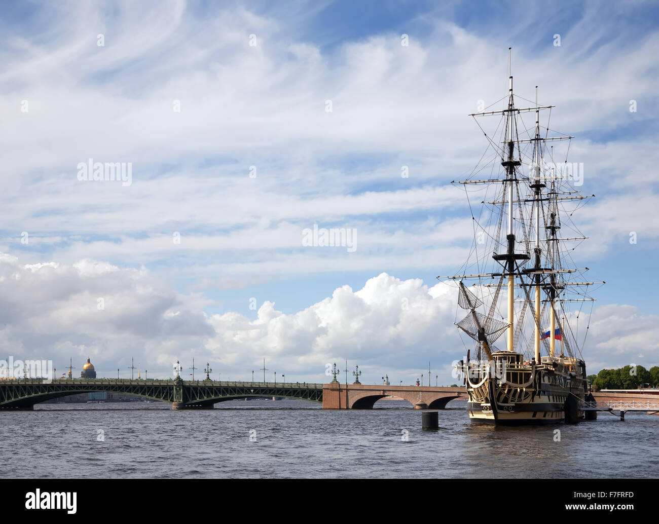 Old time ship at harbor from St.Petersburg Stock Photo - Alamy
