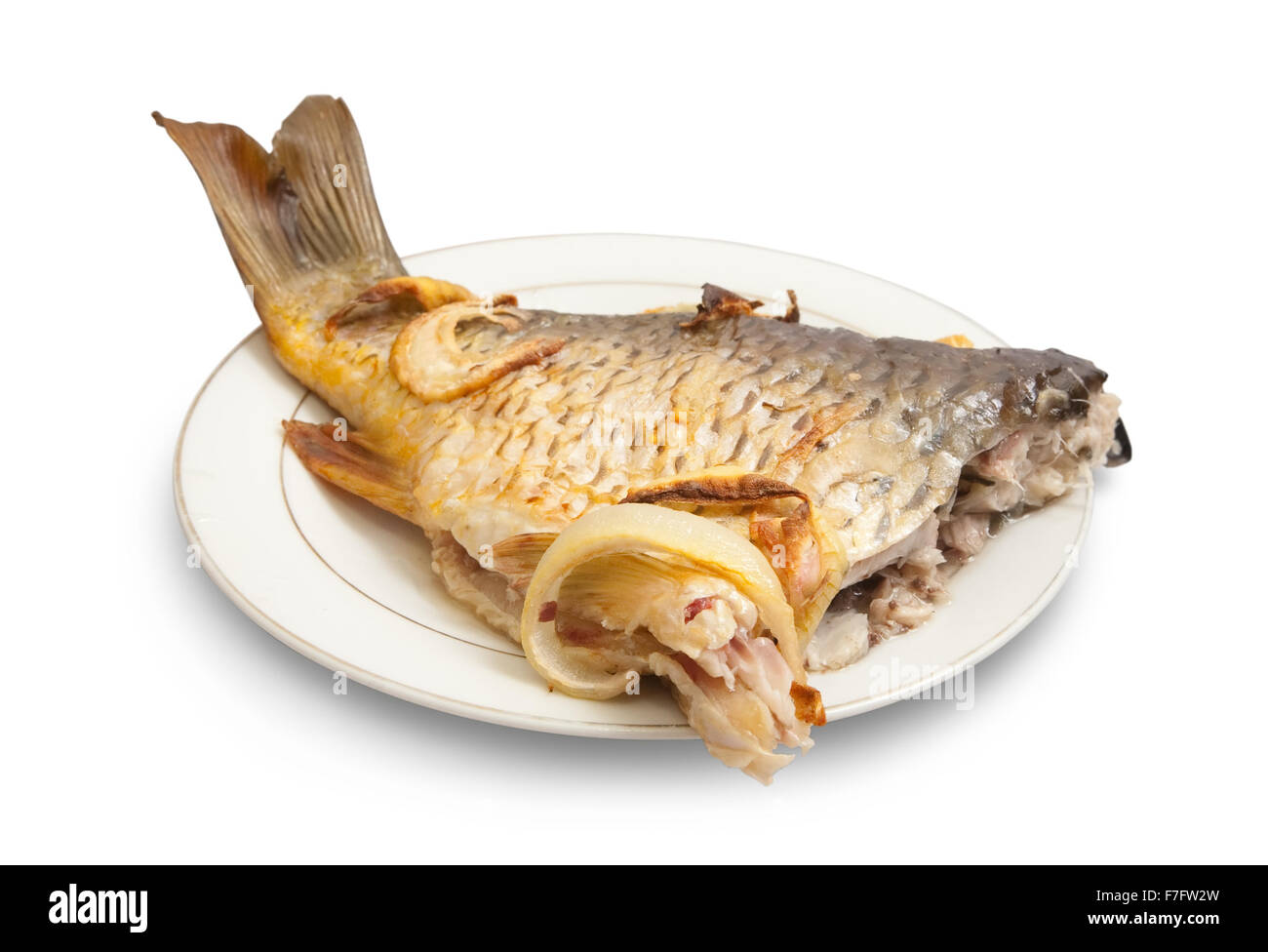 Fish closeup over white Cut Out Stock Images & Pictures - Alamy