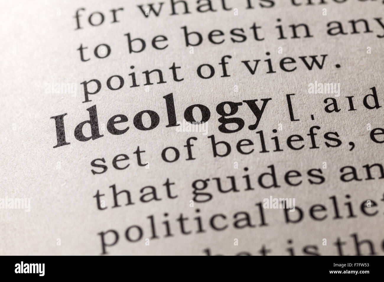Fake Dictionary, Dictionary definition of the word ideology Stock Photo ...